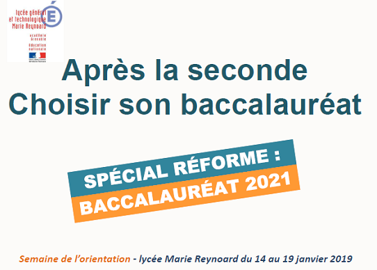 Réforme du lycée - Actualités - Lycée Marie Reynoard